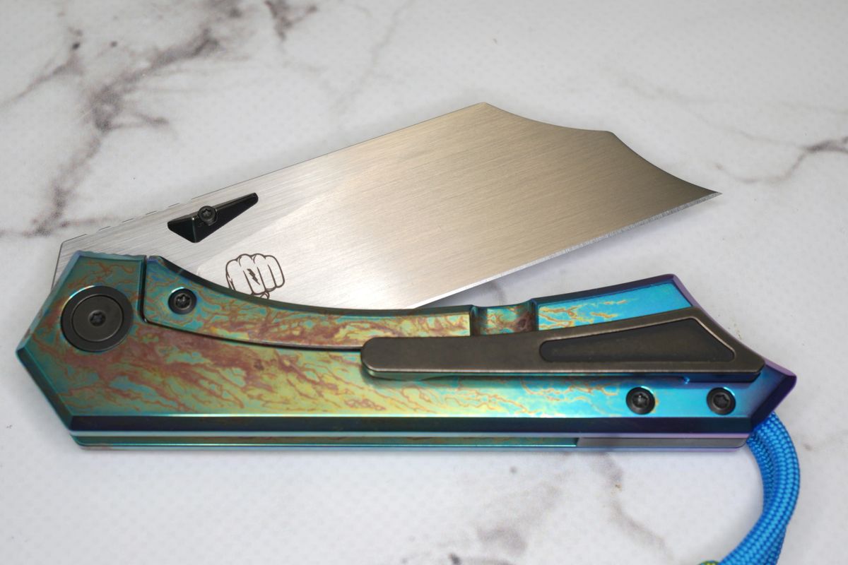 Something Obscene Co. Lek: Polished and given a blue green fade with ...