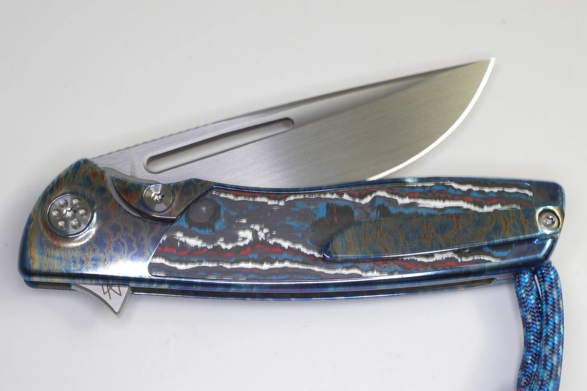 Sharp By Design Mini Evo Fat Carbon Clip Point: Custom polished then ...