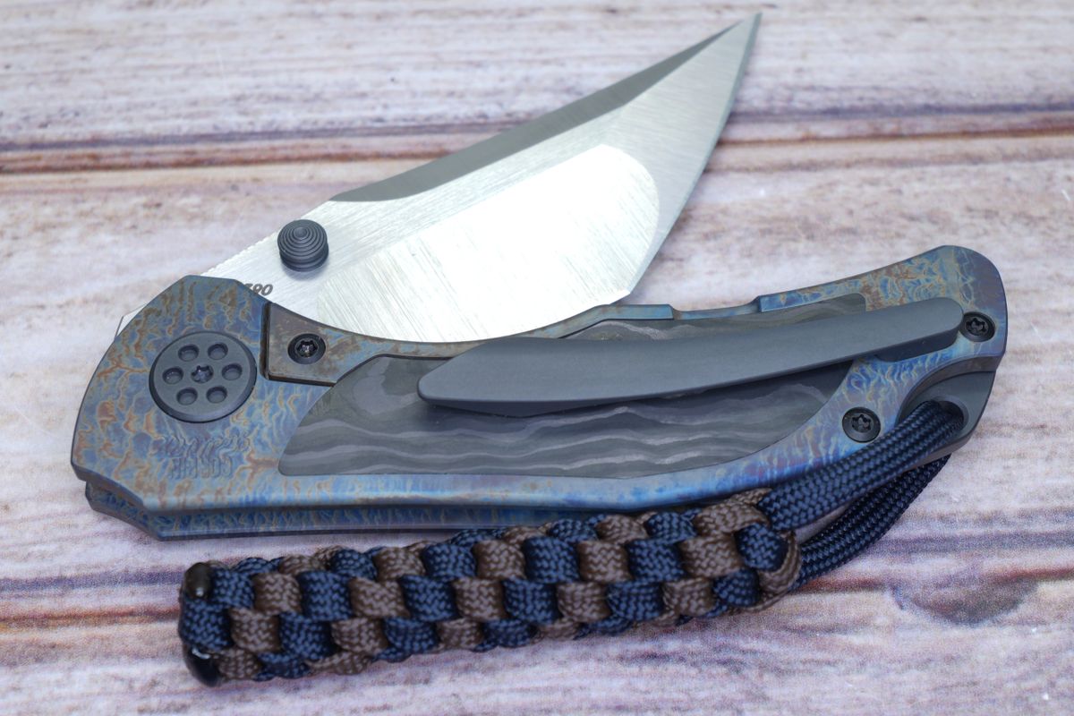 Null Knives Grace Carbon Fiber Inlay: Custom Satin finished and given a ...