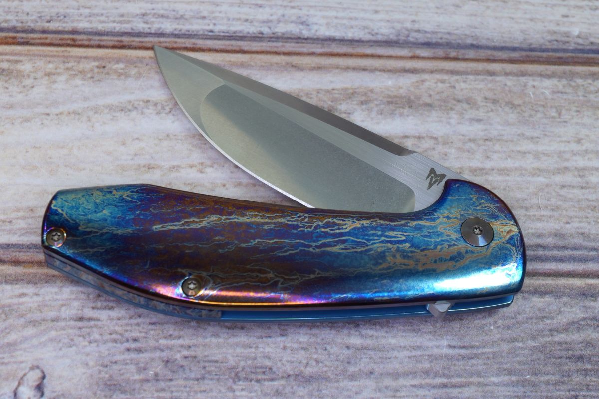 Varga VBR Original: Custom polished and anodized blue on the lock bar ...