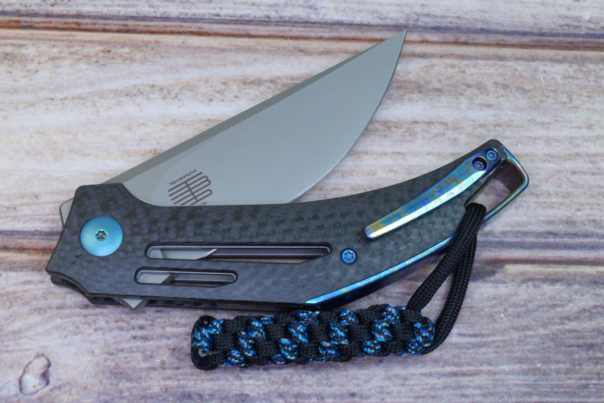 WE Knives Speedliner: Back spacer and pocket clip have been polished ...