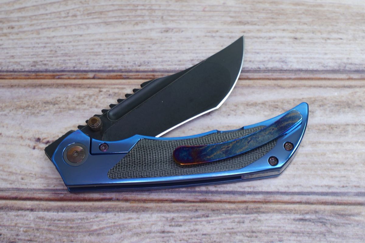 Merriken Knives MidTech Ultimatum Black DLC blade / black micarta ...