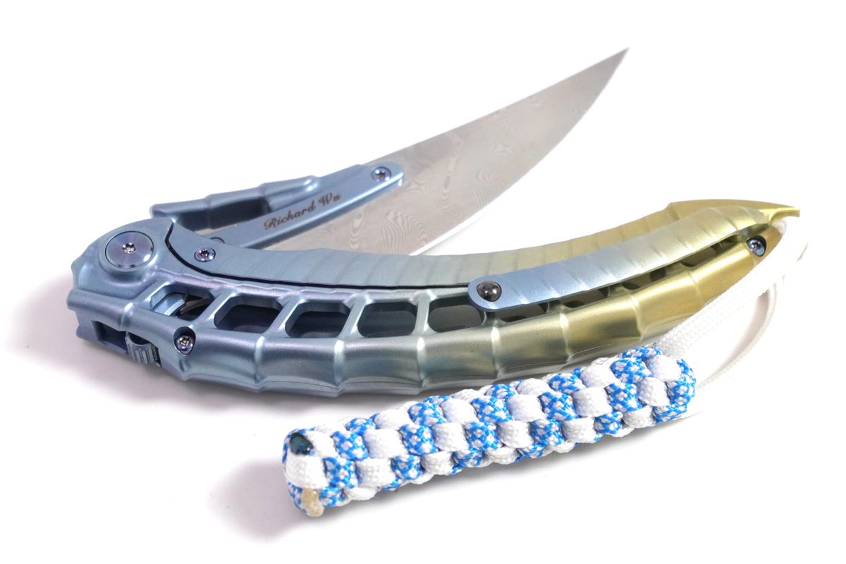 Rike Alien 4: Given a satin finish teal back ground then storm treated ...