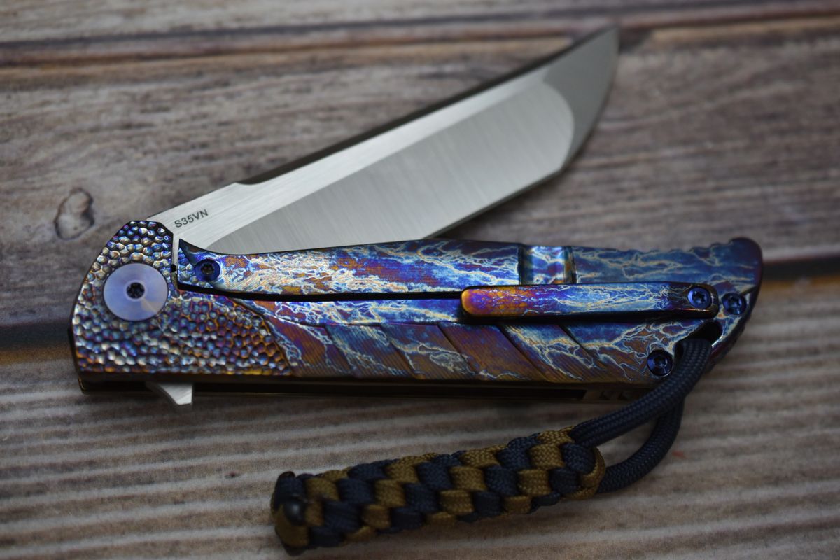 Reate K2: Buffed and custom storm anodized with bronze and blue tones ...