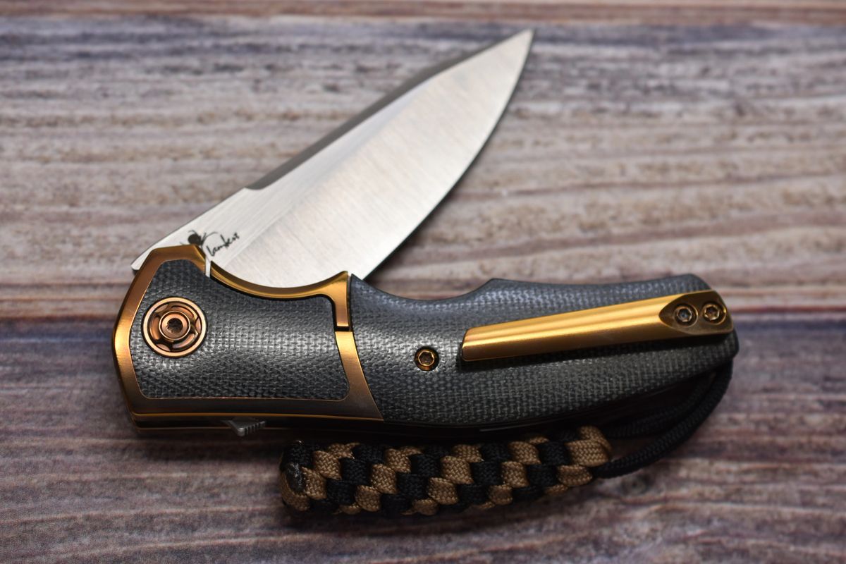 Reate Mini Crossroads Black Micarta: The titanium and micarta have been ...