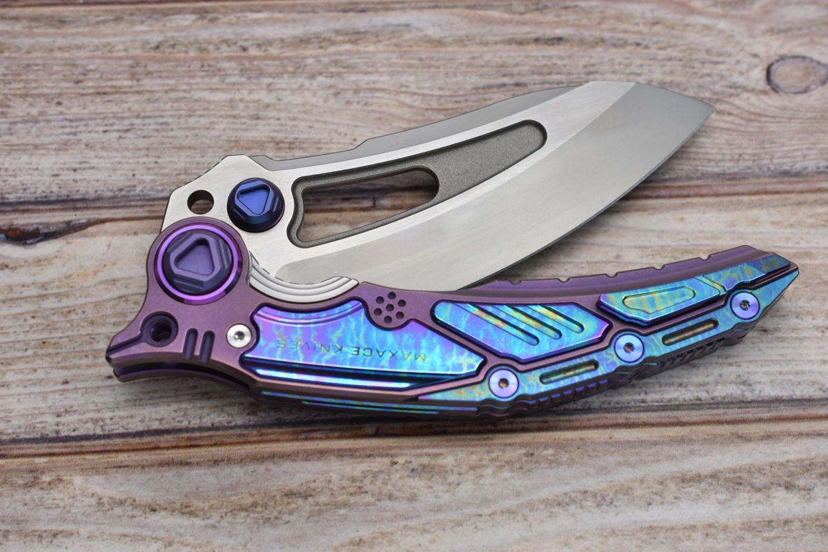 Maxace Titanis: Frame has been anodized purple. Back spacers and all ...