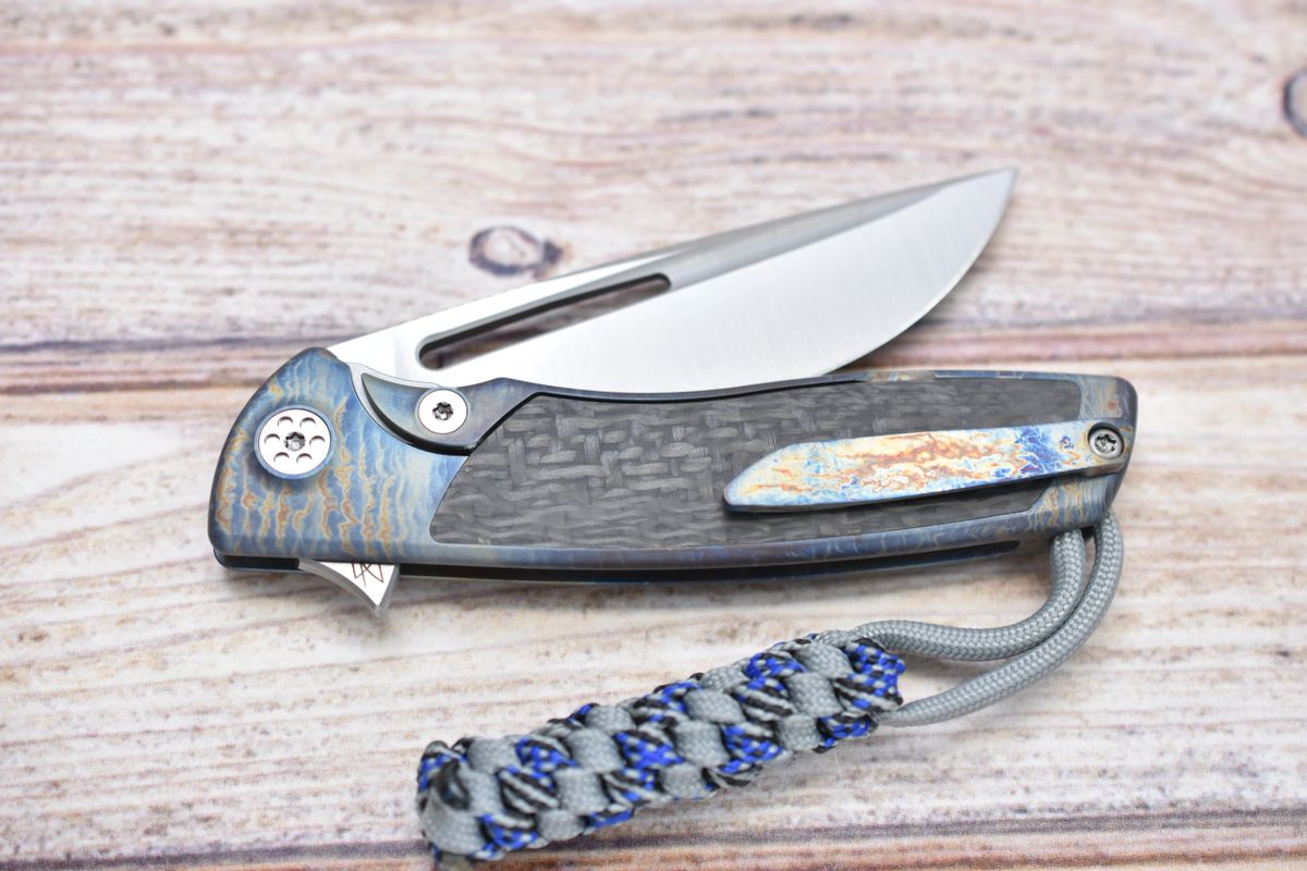 Sharp By Design Mini Evo Carbon Fiber: Custom satin finish with blue ...