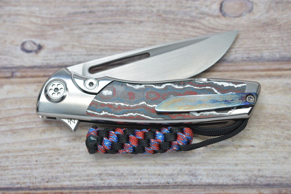 Sharp By Design Mini Evo Nebula Fat Carbon Fiber Drop Point Custom Polished To Remove The Bead