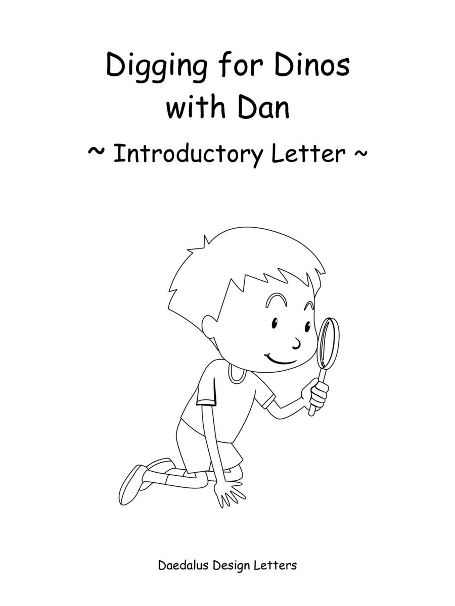 DDC Letters Digging for Dinos with Dan Letter 1