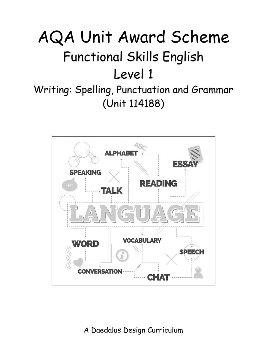 AQA Unit Award Scheme Functional Skills English Level 1 Writing ...