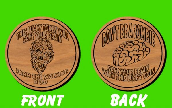 ZOMBIE WOODEN COIN TOKEN