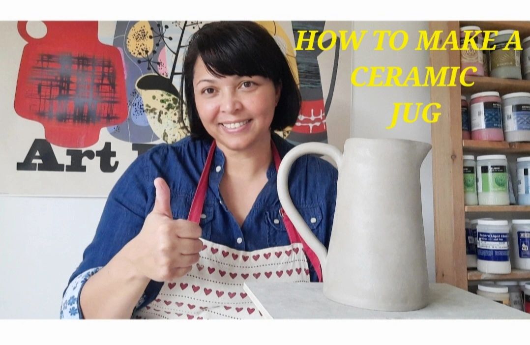 How to make a ceramic jug at home. Slab building technique