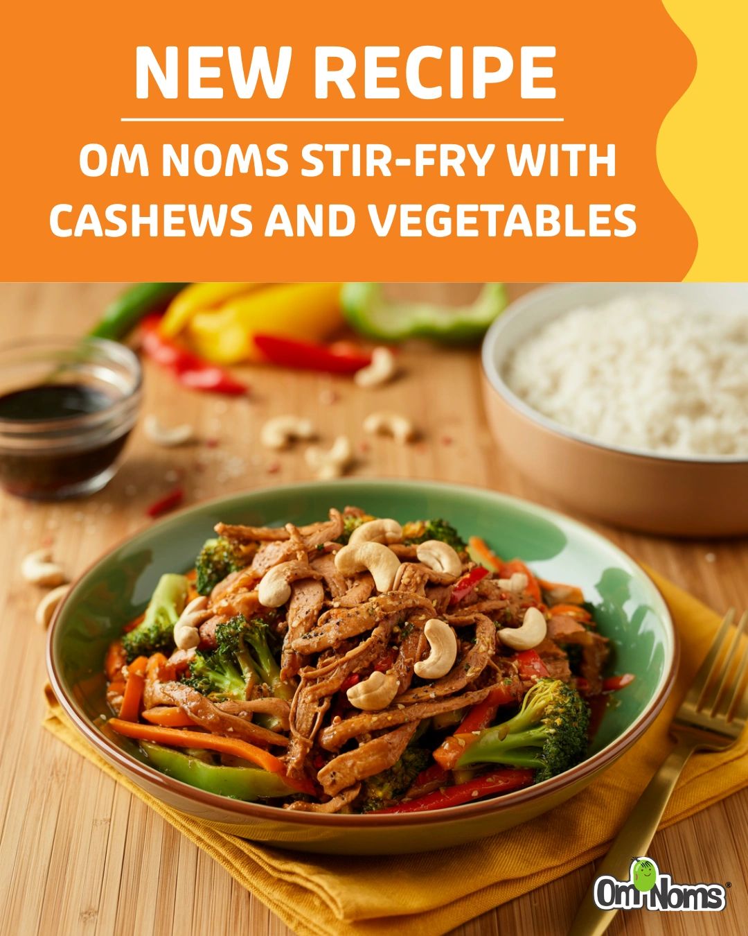 Om Noms Stir-fry with Cashews and Vegetables Recipe