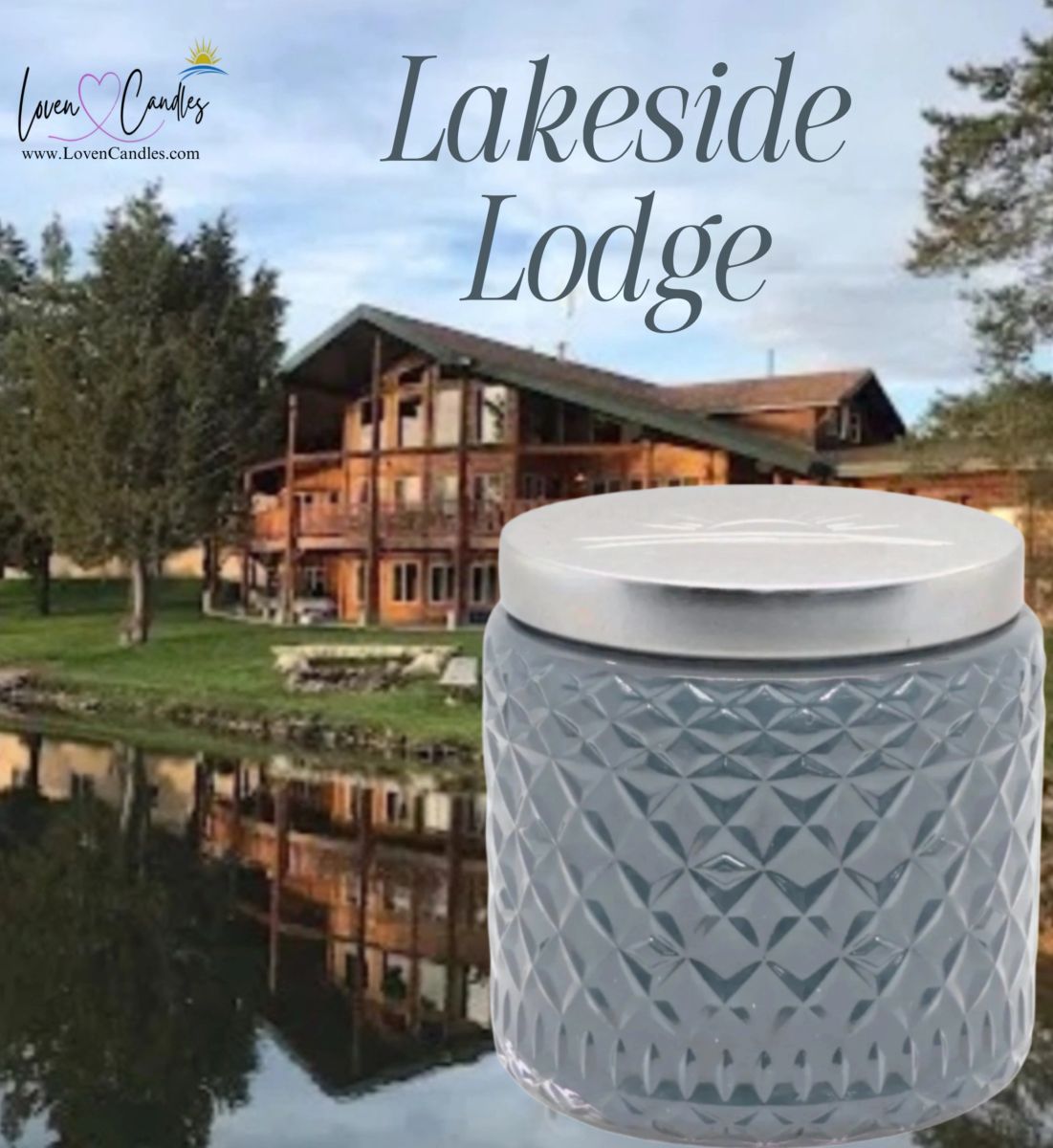 Lakeside Lodge Candle | Brisk Notes of Sage, Evergreen, Eucalyptus ...
