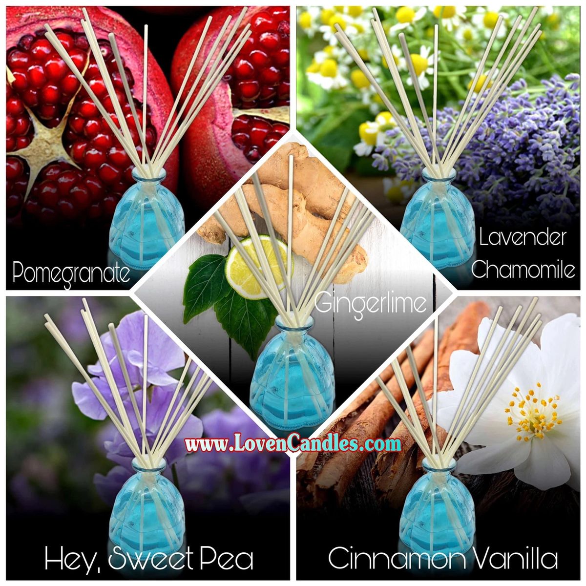 Scent Sticks Set (Reed Diffuser) Sunset Scents Original Includes ...