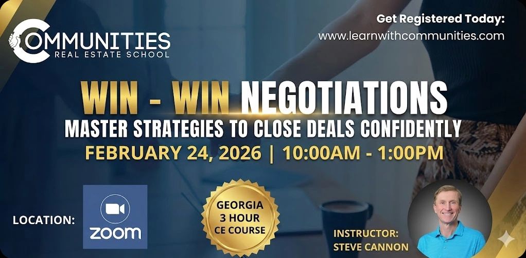 Win - Win Negotiations (3 Hour GA CE Course) - Virtual (Zoom)