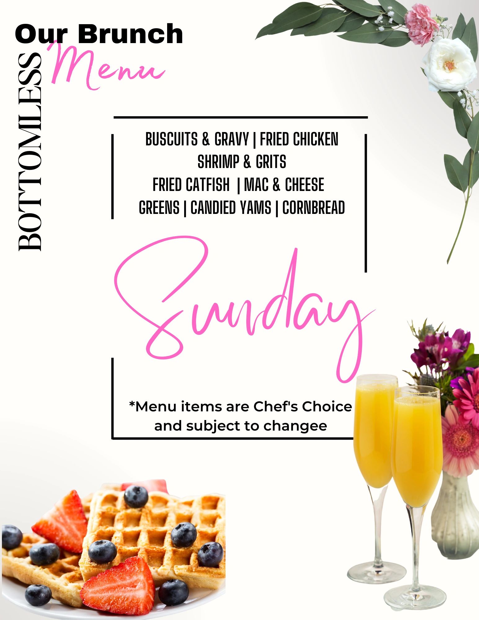 October 15th Soulful SunDAY Brunch Party! Must be 21 to enter.