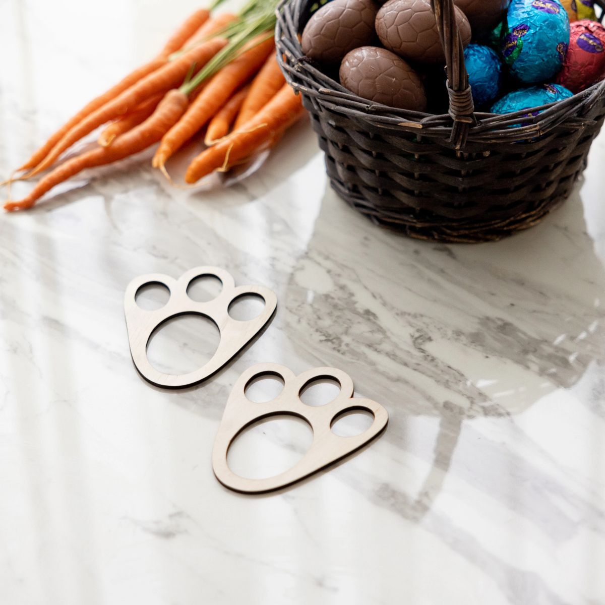 Easter Bunny Paw Print Stencil