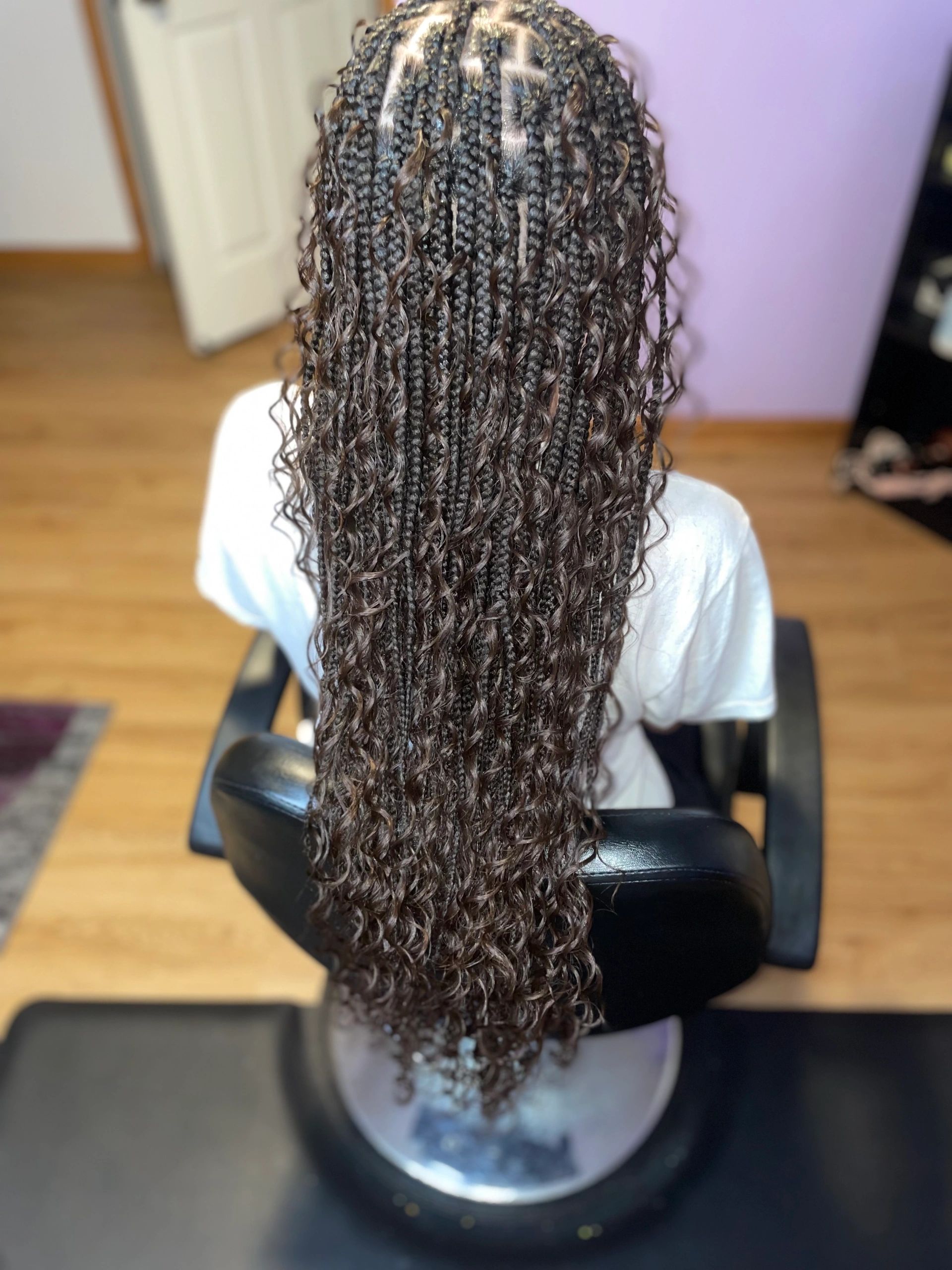 Knotless Bohemian Goddess Box Braids- Medium Waist Length *Hair Include