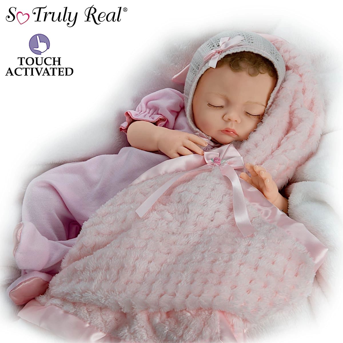 Ashton Drake Lifelike Touch-Activated Breathing Lullaby Baby Doll by ...