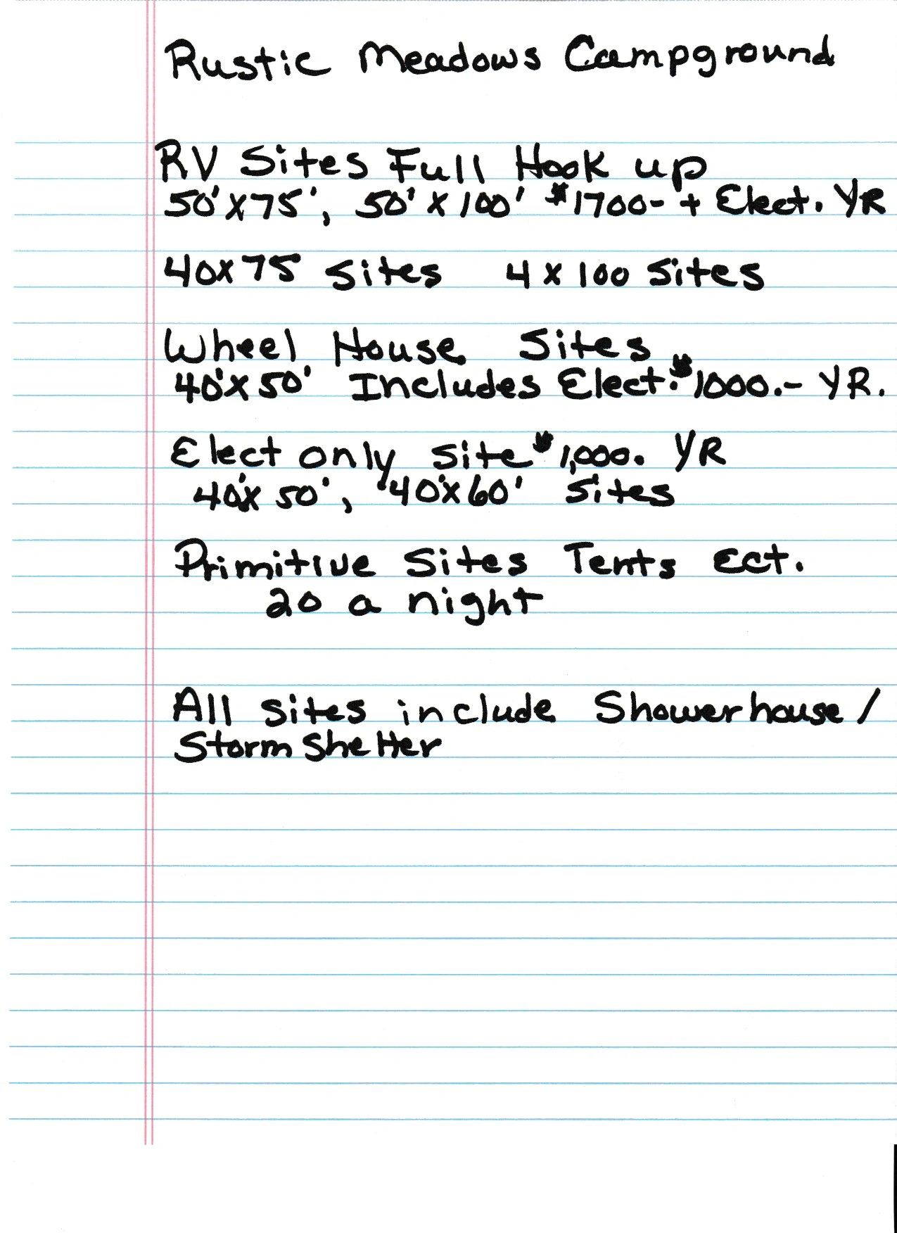 Rustic Meadows Campground - Camping Atv Riding, Rving Atving Camping