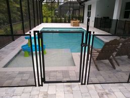 Removable Pet Fence for Swimming Pools | Life Saver Pool Fence of ...