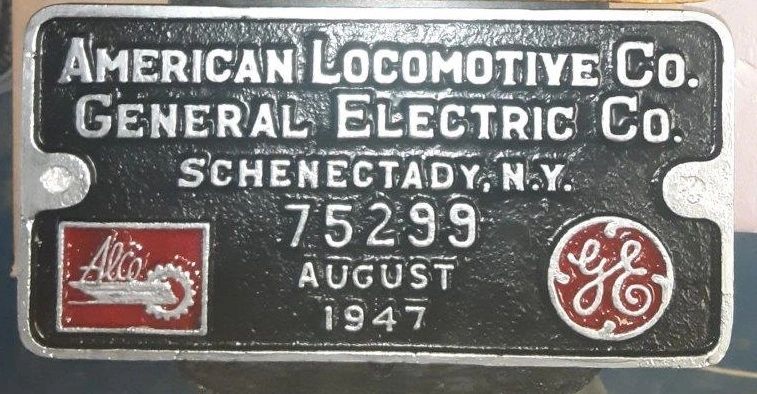 Replica Alco builders plate (diesel)