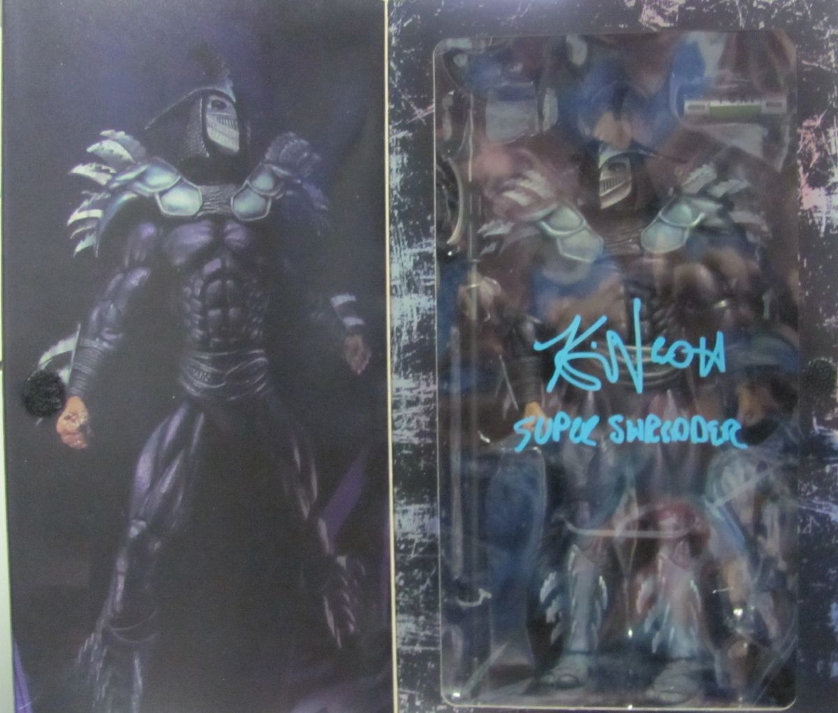 NECA Super Shredder shadow master Ninja Turtles Kevin Nash SIGNED ...