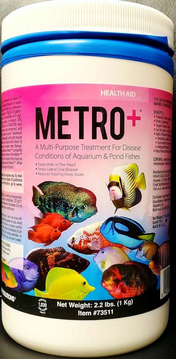 HIKARI AQUARIUM SOLUTIONS METRO PLUS Tropical Fish Medication 2.2 LBS ...