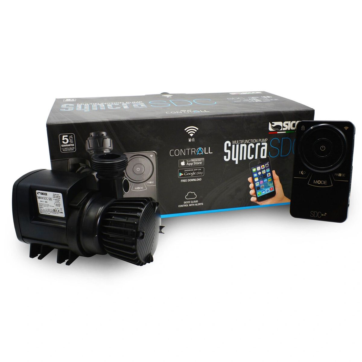 SICCE SYNCRA SDC 6.0 MULTIFUNCTION WATER PUMP - CONTROL from 530 - 1450 GPH