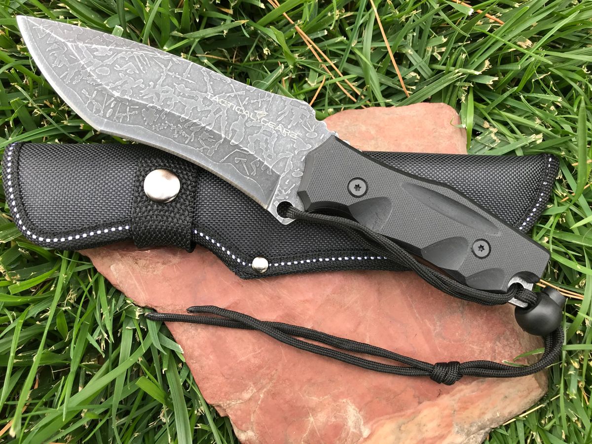 TACTICAL GEARZ TG Targ ST, 9.5" Straight Hunting Knife w/Sheath! Solid ...