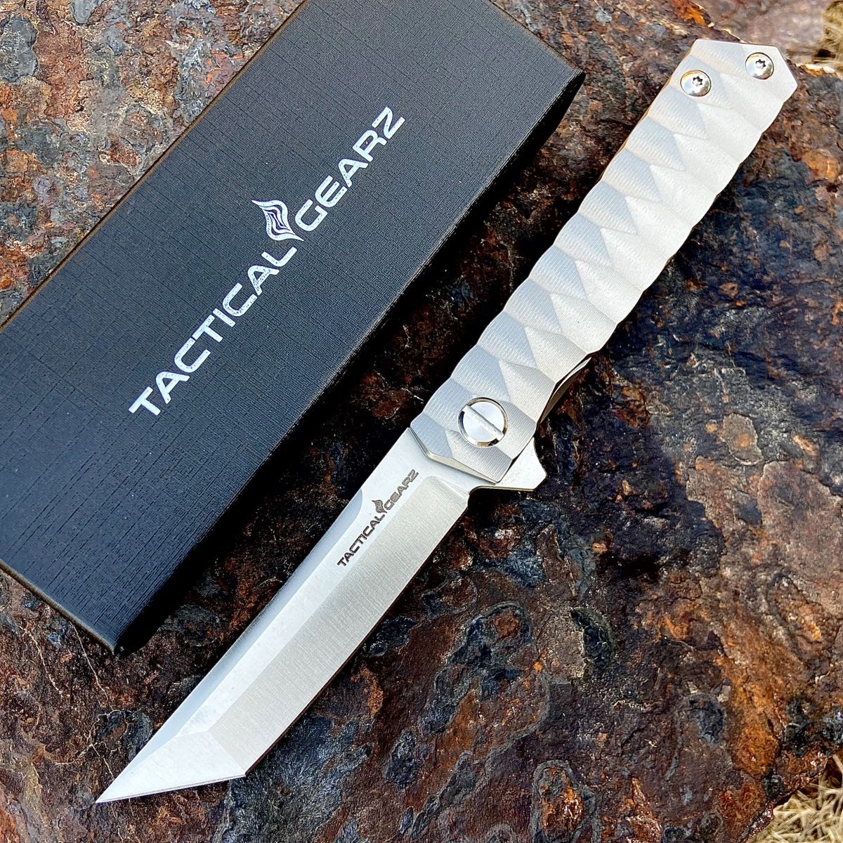 Tc4 Titanium Pocket Knife! TG Saint T, Tc4 Titanium Handle! Ball ...