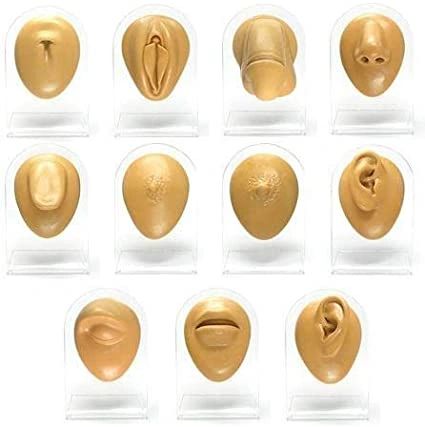 Silicone Body Parts Piercing Display.