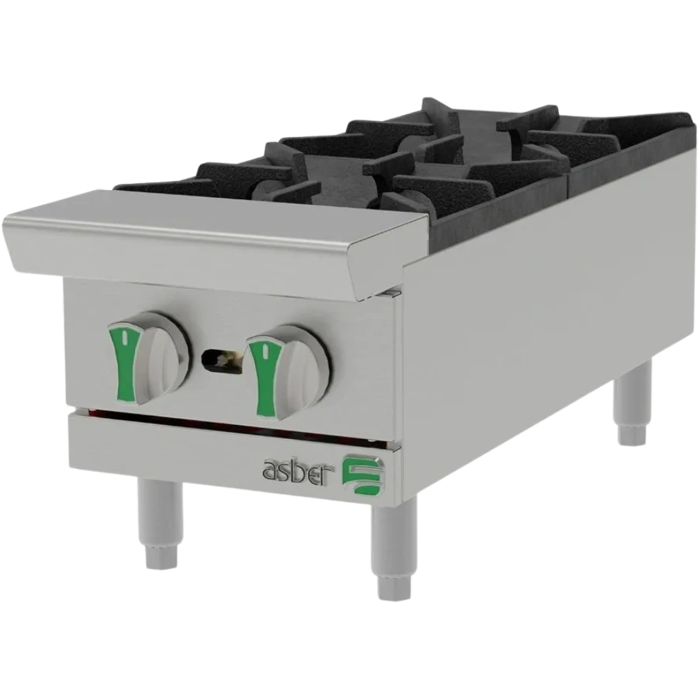 Parrilla ASBER EMERALD LINE AEHP-2-12 EM LPG a gas LP con 2 quemadores ...