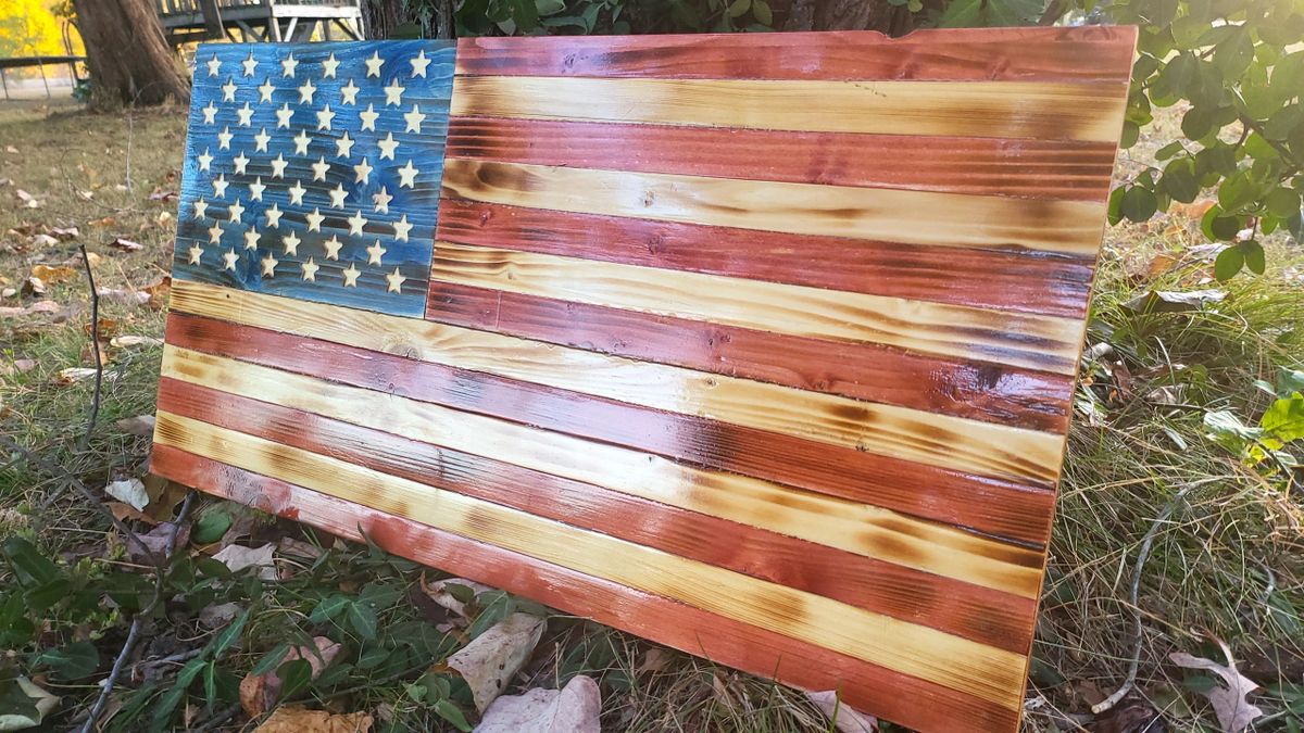 Rustic American Flag