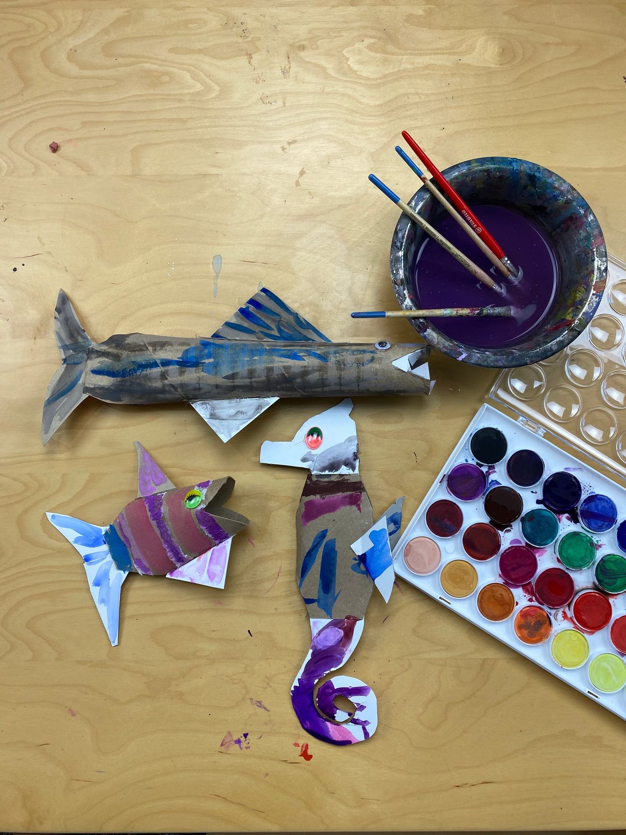 Cardboard Cylinder Art Project