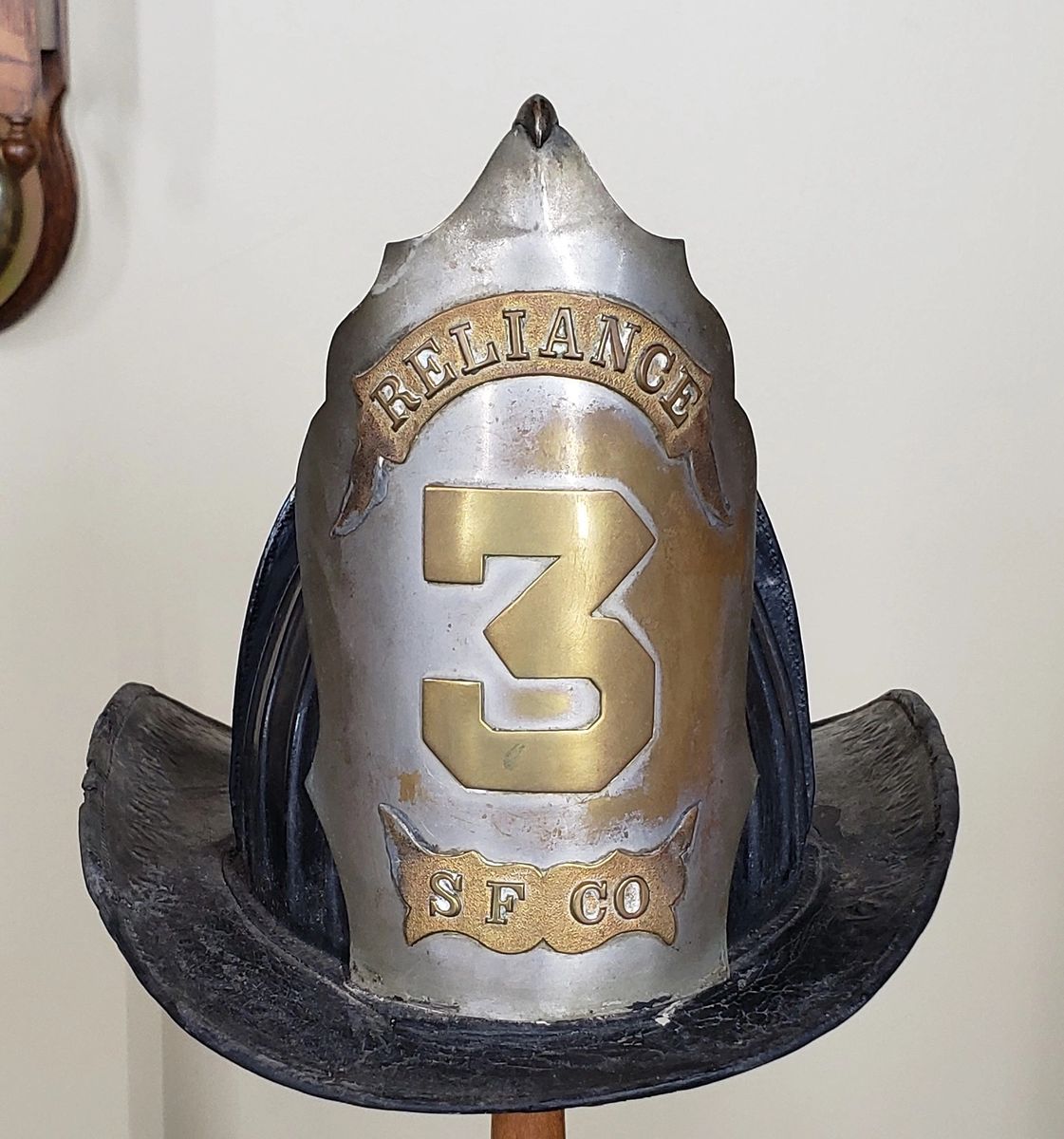 Reliance Steam Fire Engine Co #3 High Eagle Fire Helmet