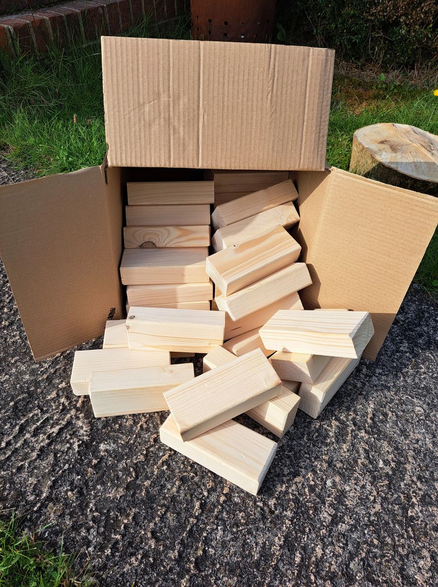 Box of 30 Softwood Building Blocks