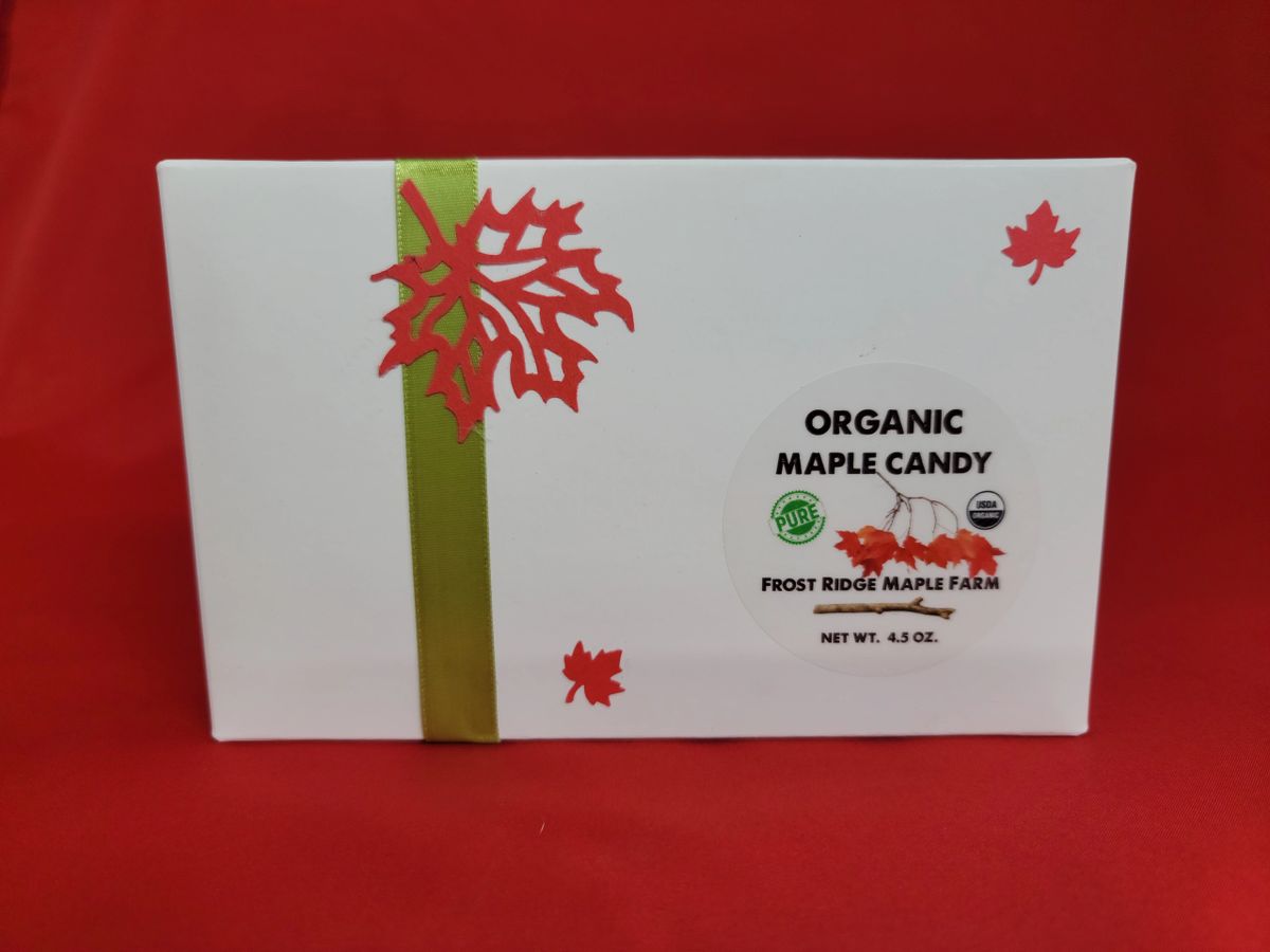 Organic Maple Candy 4.5 oz. box, 12 pieces