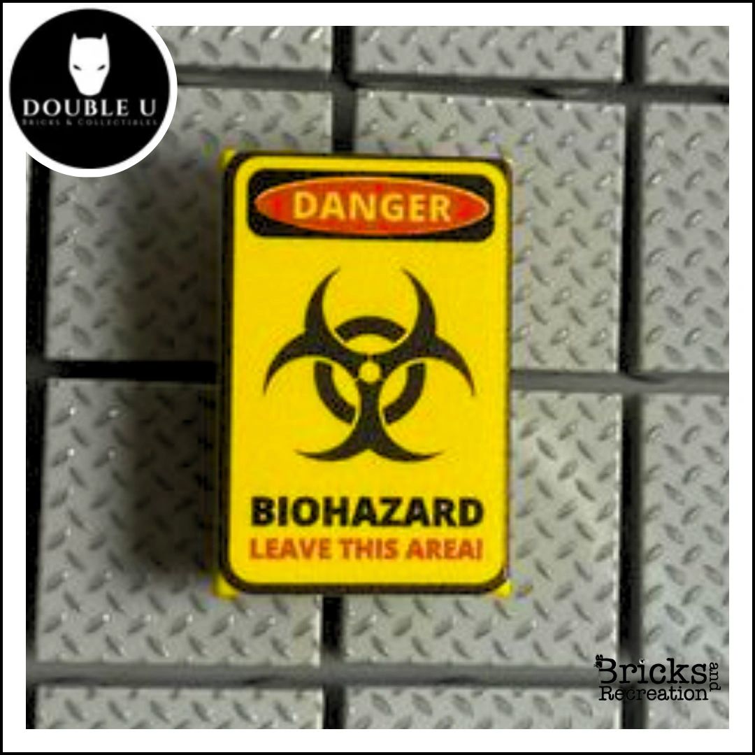 "Danger, Biohazard, Leave This Area" Printed Tile