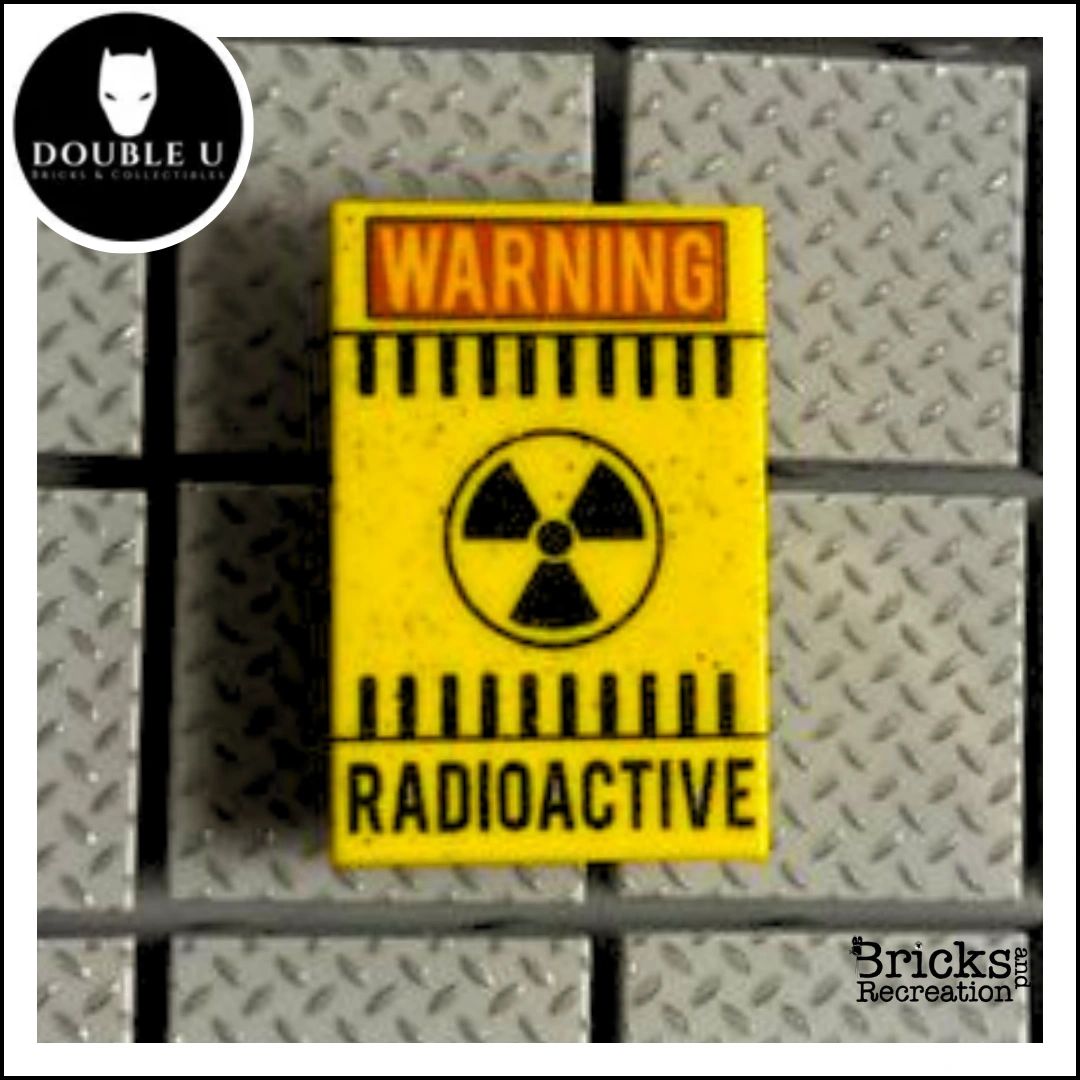 "Warning Radioactive" Printed Tile