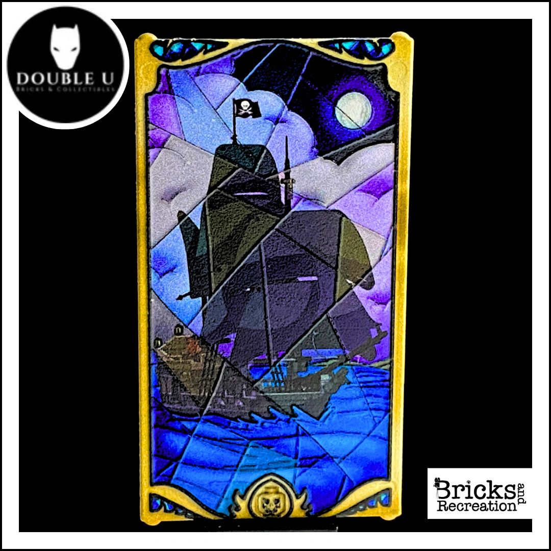 Pirate Ship: Stained Glass Window Panel