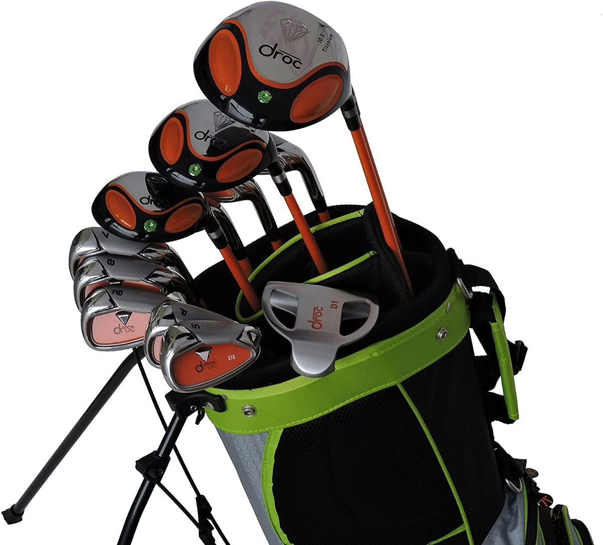 DROC - Dimond Series 13 Pieces Golf Club Set & Golf Bag Age 11-14 Right ...