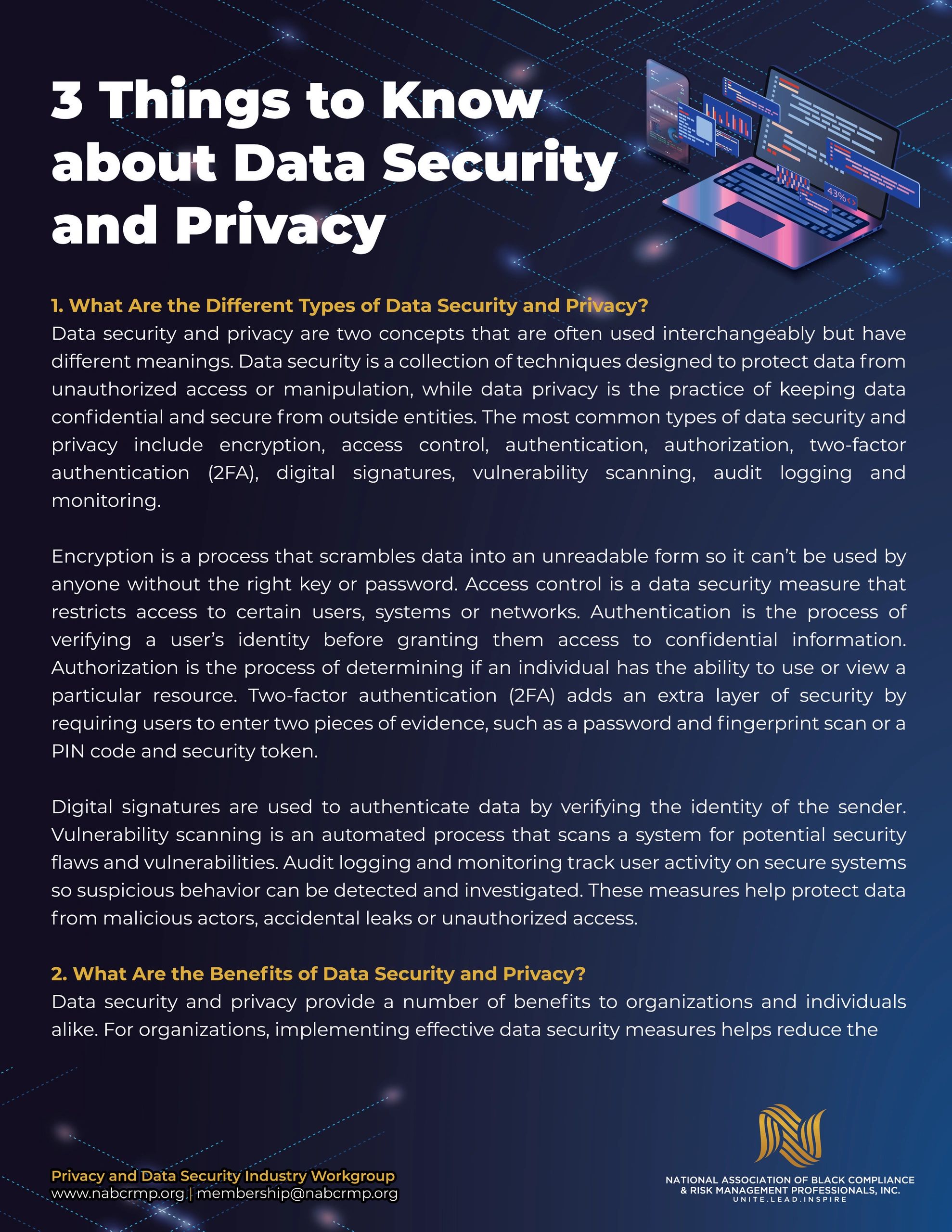 Three Things to Know about Data Security & Privacy