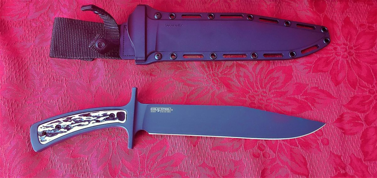 Sharpening Cold Steel Drop Forged Bowie Knife