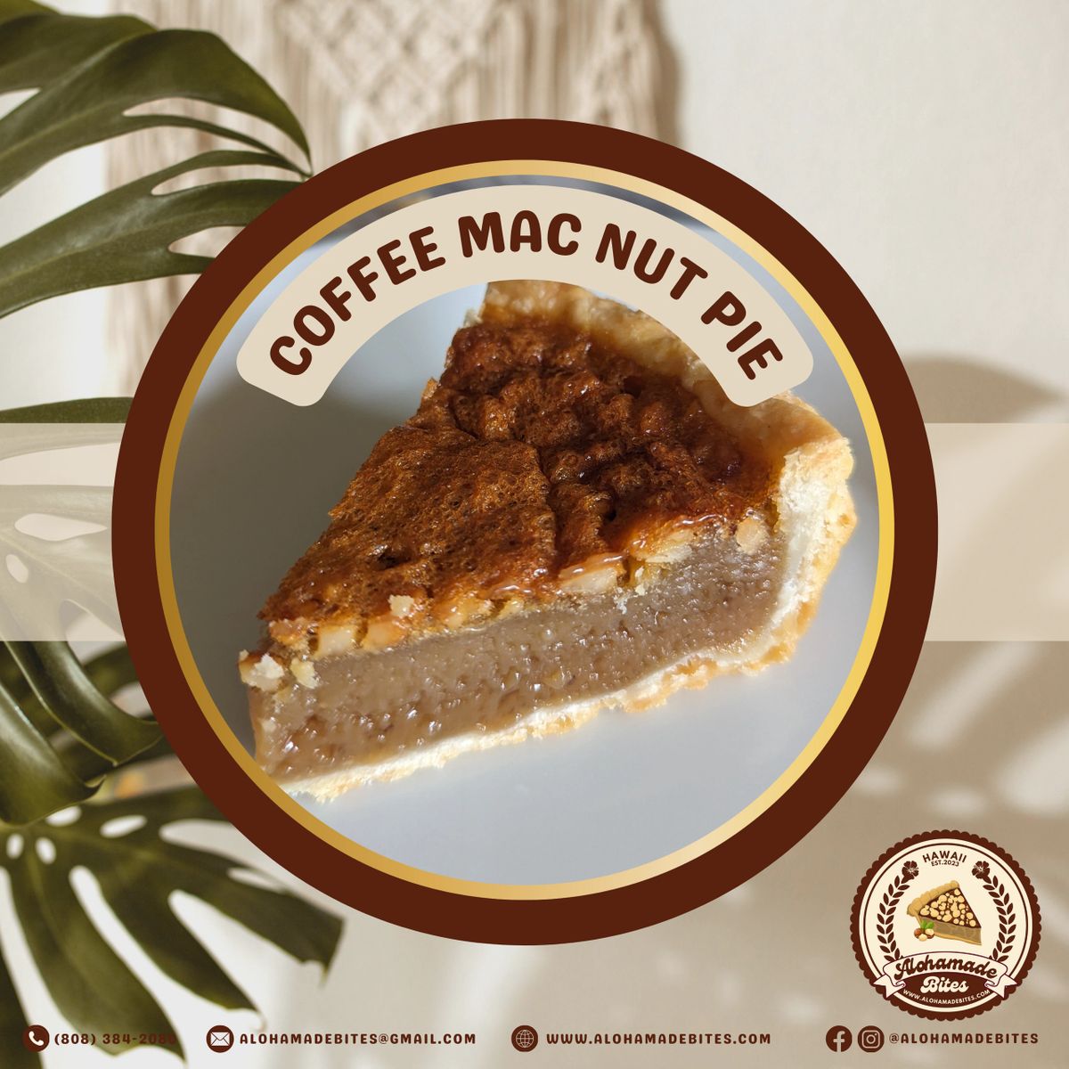Coffee Mac Nut Pie