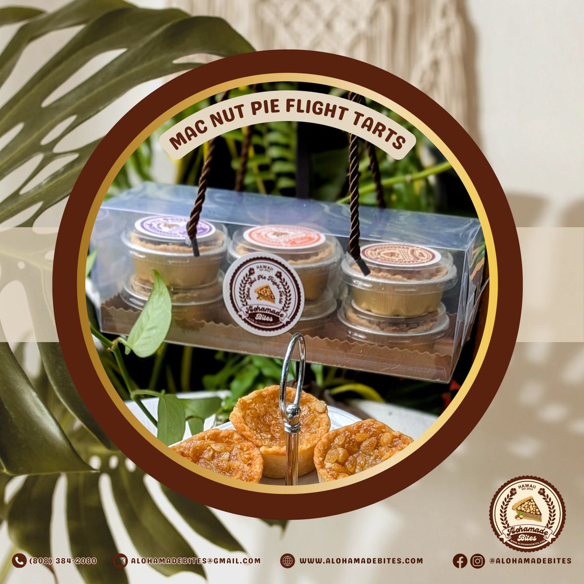 Mac Nut Pie Flight Tarts (Assorted Flavors)