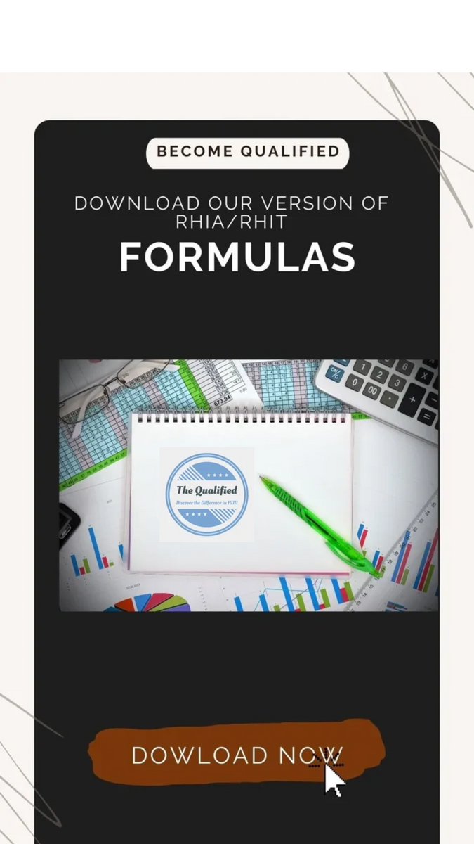 RHIT/RHIA Exam Prep Formulas