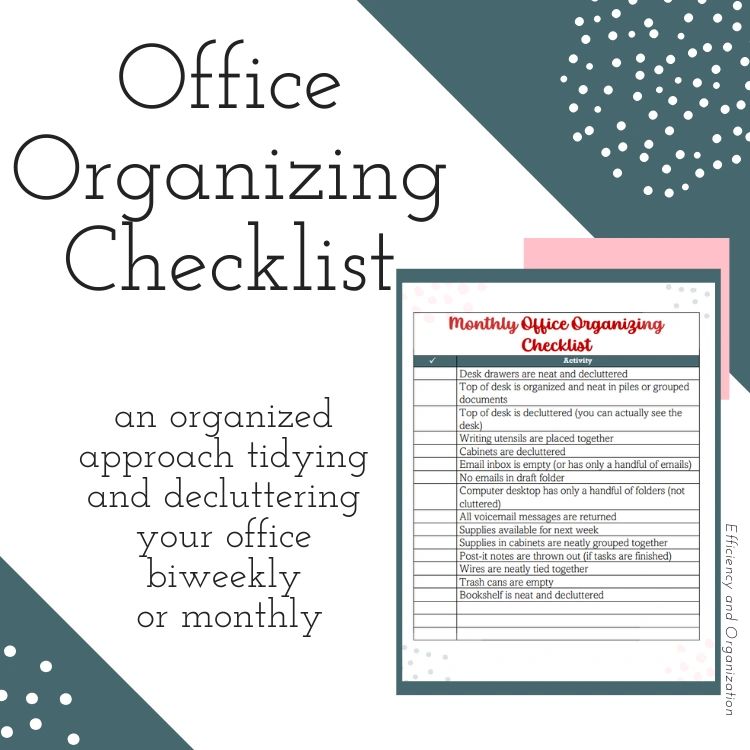 Office Organizing Checklist