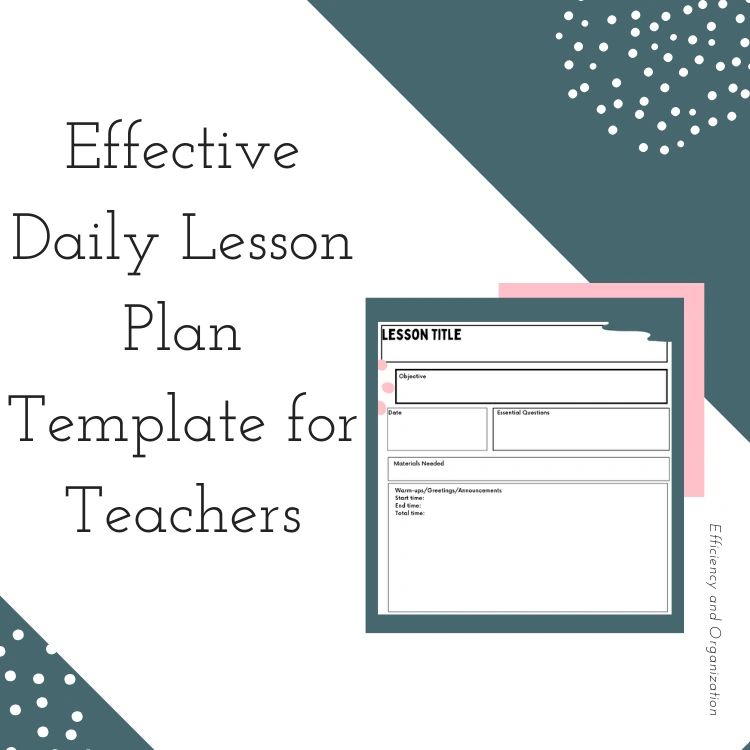 Effective Lesson Plan Template for Teachers